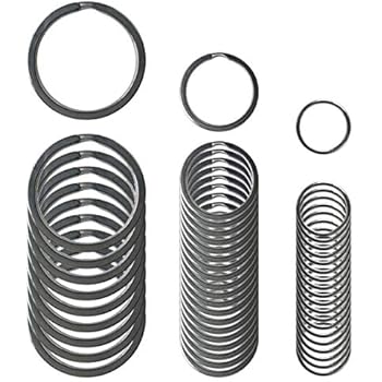 Amazon.com : Small Key Chain Ring 50 PCS Metal Split Rings 10/20 / 30mm ...