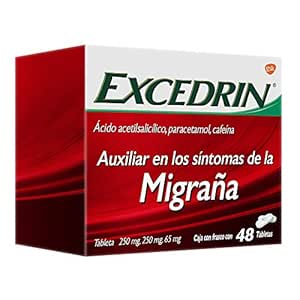 Excedrin Migraña, 48 Tabletas: Amazon.com.mx: Salud, Belleza y Cuidado ...