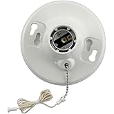 Leviton 9726-C One-Piece Glazed Porcelain Outlet Box Mount ...