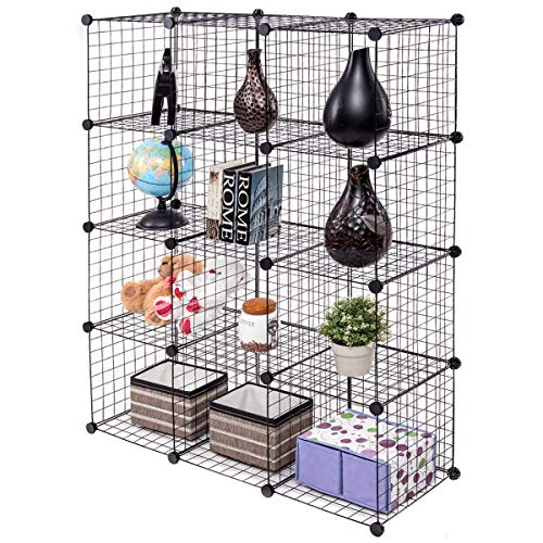 Mua Tangkula Metal Wire Cube Storage, 12-Cube Stackable Free Standing ...