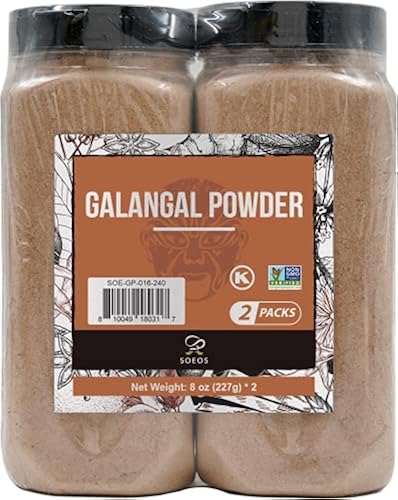 Soeos Galanga Powder 8oz (227g), Twin Pack, 16oz Total, Non-GMO, Kosher ...