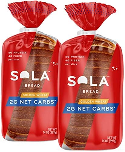 SOLA Low Carb & Keto Friendly Bread, Golden Wheat - 5g of Protein & 4g ...