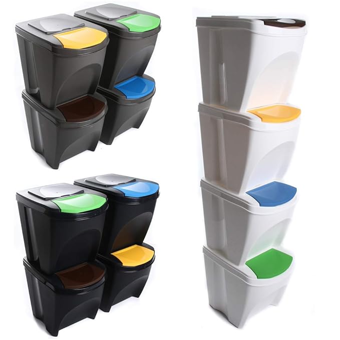 rg-vertrieb Rubbish Bin Separation System 80 L - 4 x 20 L Container ...