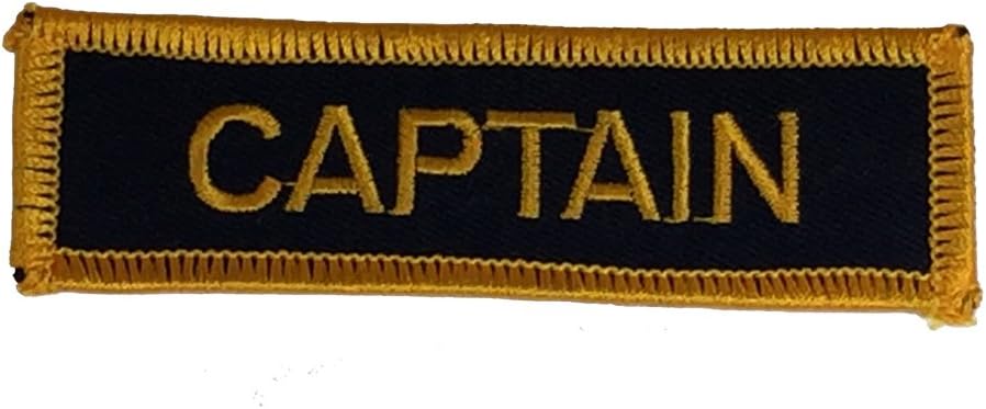 Amazon.com: USN CAPTAIN NAME TAPE STYLE Patch - Gold/Navy Blue ...