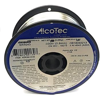 .030" ER4043 AlcoTec Almigweld 4043 Aluminum MIG Welding Wire 1 Spool ...