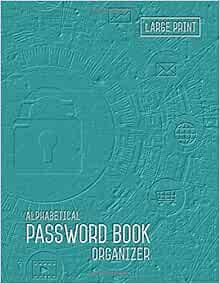 Password Book Organizer Alphabetical: 8.5 x 11 Password Notebook with ...