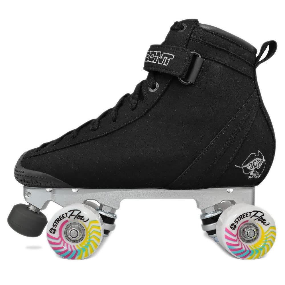 Bont Parkstar Vegan Black Suede Professional Roller Skates for Park ...