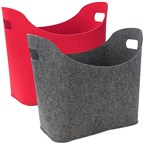 Filztasche Filzkorb Kaminholztasche Kaminholzkorb Korb Filz ...