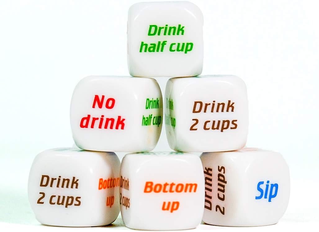 Wellin Turnt Drinking Dice Game, Drunk Frenzy Party Game for Adult ...