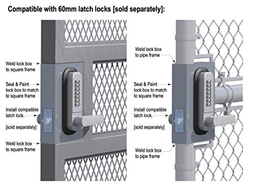 Buy GB2020 Weldable Steel Gate Box - for Double Keypad Mechanical ...