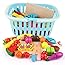 Wondertoys Wooden fruit Vegetables Cutting Set Wood Food Pretend Kitchen Playset Learning Toy ...