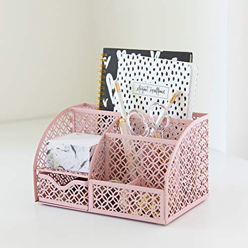 Light Pink Desk Organizer - Cute and Girly Pink Desk Accessories ...