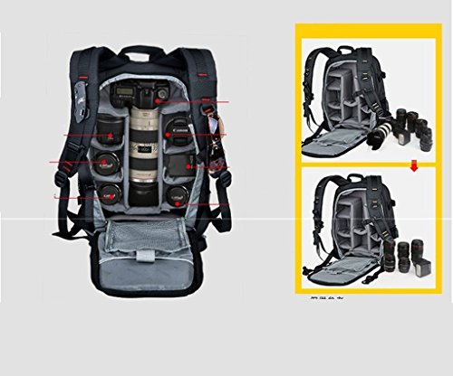 YuHan Oxford Large Capacity Multi-function Waterproof Anti-shock SLR ...