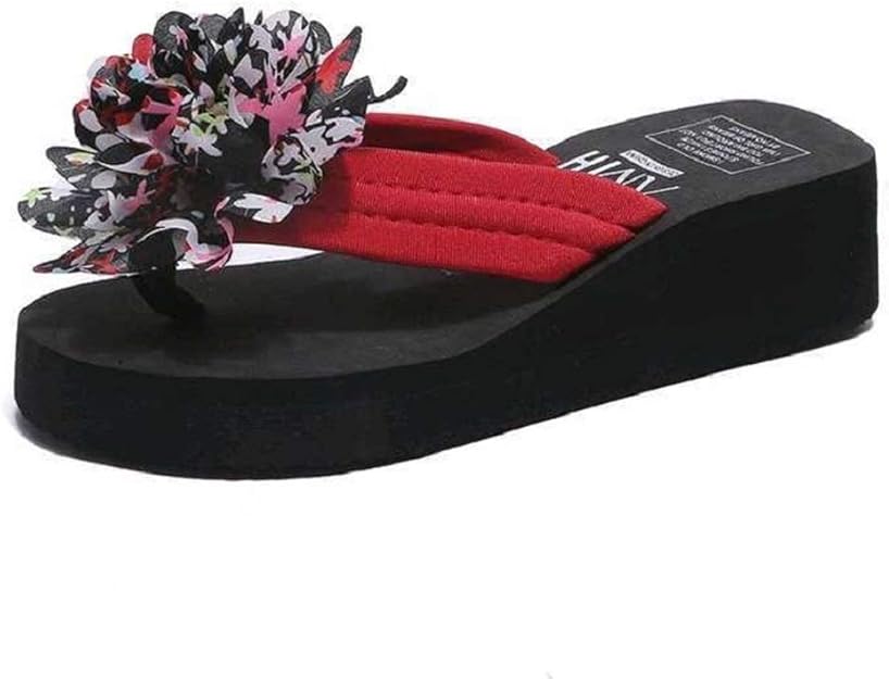 WXFF De Las Mujeres Flip-Flops Plataforma de Goma cómodo agraciado de ...