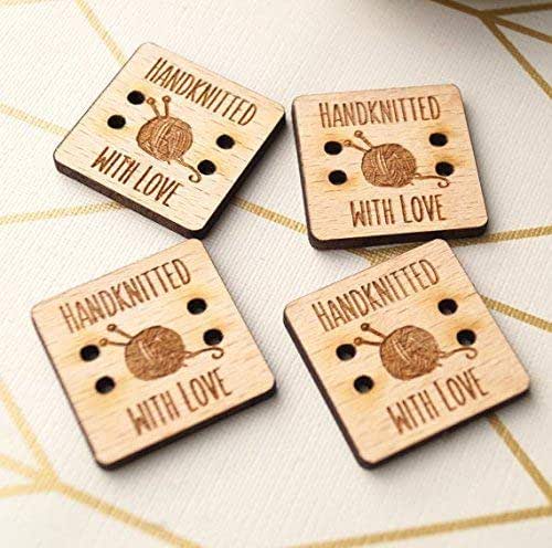 Amazon.com: Custom wooden logo labels, engraved solid wood label tags ...