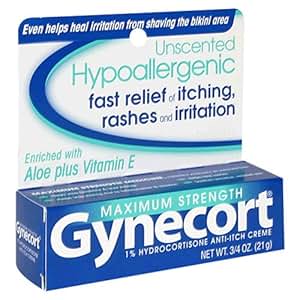 Amazon.com: Gynecort 1% Hydrocortisone Anti-Itch Creme, Maximum ...