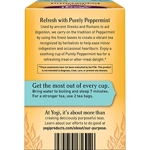 Yogi Tea - Purely Peppermint Tea (4 Pack) - Supports Healthy Digestion ...