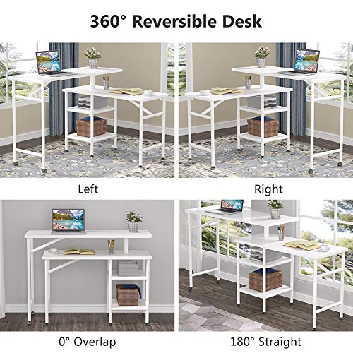 Tribesigns L Shaped Rotating Standing Desk, Industrial 360 Degrees Free ...