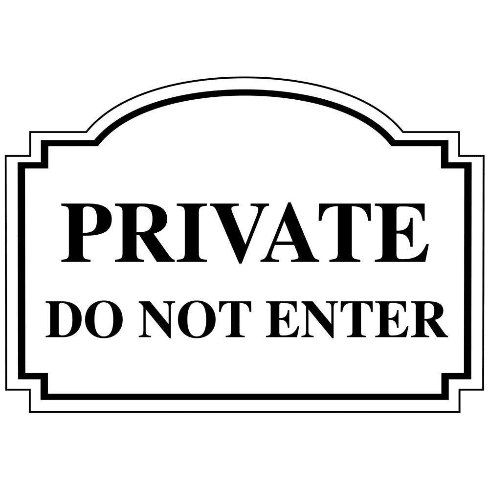 Private Do Not Enter Engraved Sign for Restricted Access Office, 10x7 ...