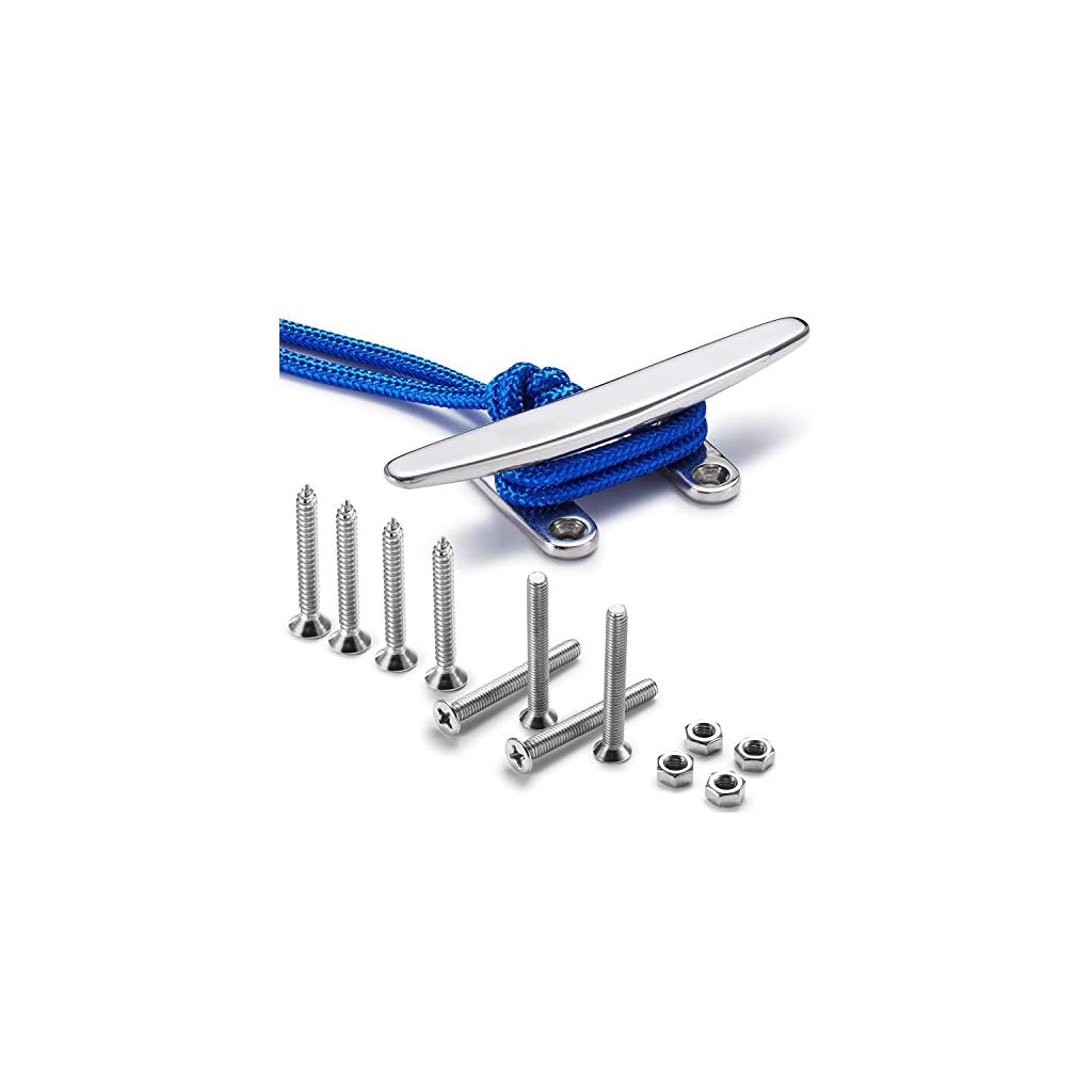 ZOMCHAIN Boat Cleat Open Base Boat Cleat, Dock Cleat All 316 Stainless ...