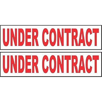 Amazon.com : 2-6x24 Under Contract Real Estate Rider Sign Red : Office ...