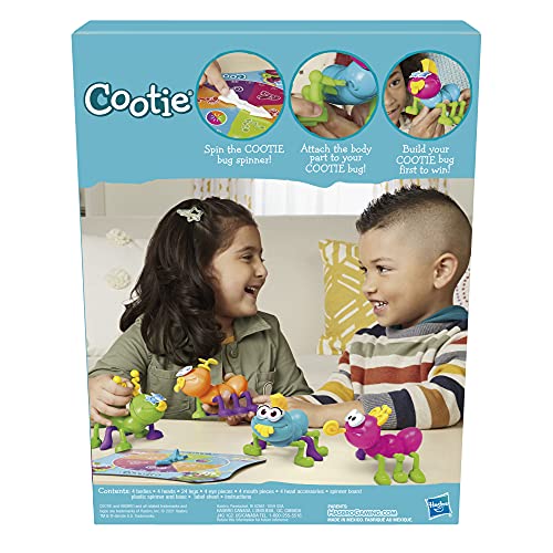 Hasbro Gaming Cootie Mixing and Matching Bug-Building Kids Game, Easy ...