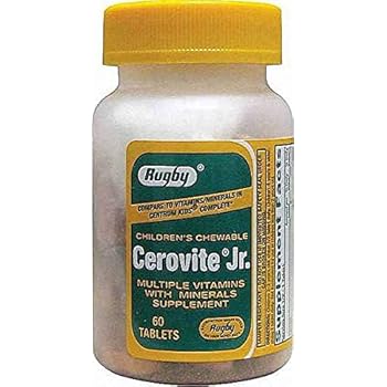 Amazon.com: CEROVITE JR Chewable Tablets 60 Count Per Bottle (2 Bottles ...