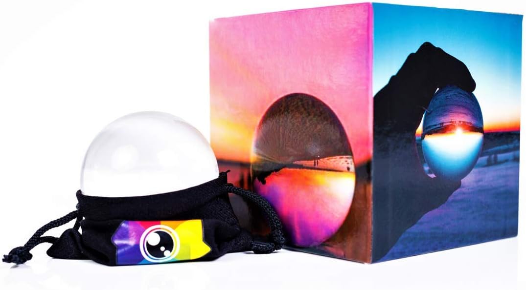 Refractique Lensball 60mm Mini, Clear K9 Crystal Ball Photography Ball ...