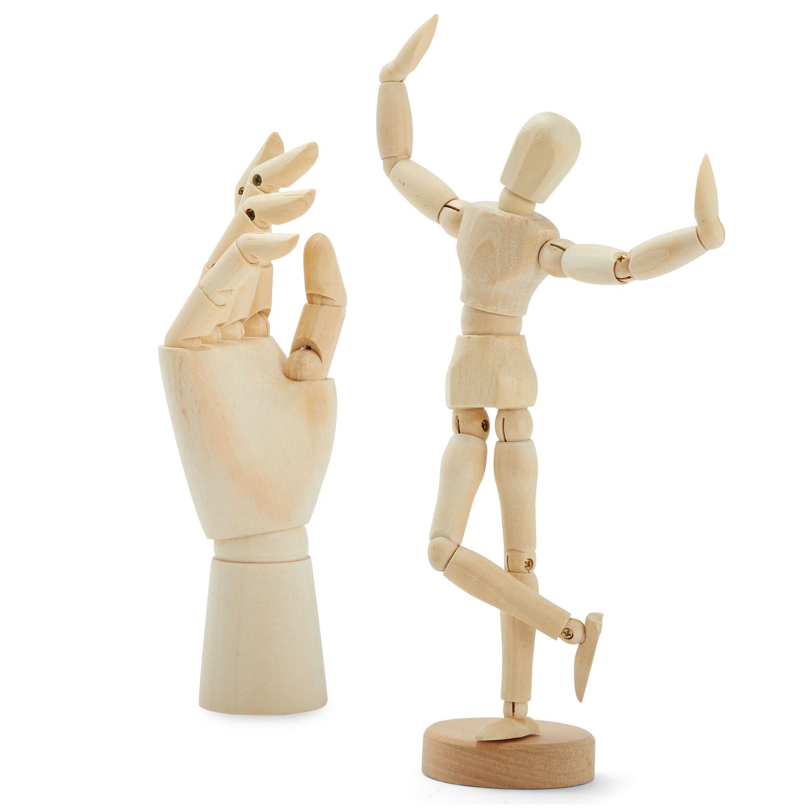 Mua 7" Wooden Hand Model and 8" Posable Wooden Mannequin Figure for ...