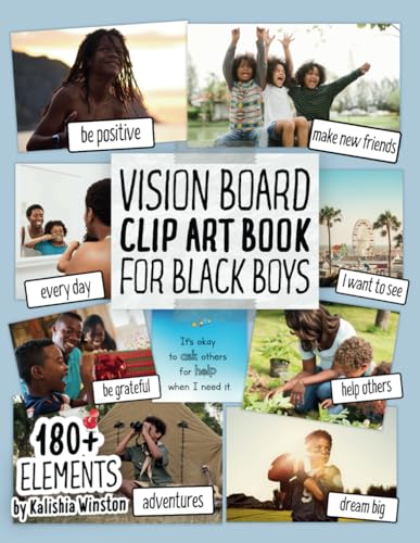 Vision Board Clip Art Book for Black Boys: Design Your Dream Vision ...