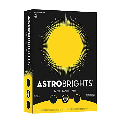 Wausau Astrobrights Premium Paper, 65 lb Cover, 8.5 x 11 Inches, Solar ...