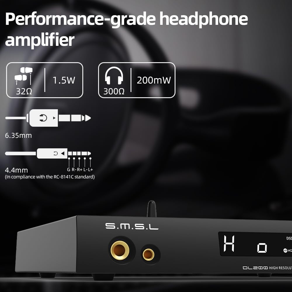 Mua SMSL DL200 ES9039Q2M Audio DAC and HiFi Headphone Amplifier,6.35mm ...