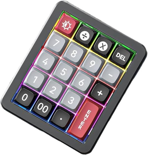 Aluminum Mechanical Numpad – 19 Keys Programmable Macro Keypad with RGB ...
