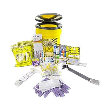 Amazon.com: Emergency Survival Kit Bucket - Deluxe - 2 Person : Sports ...