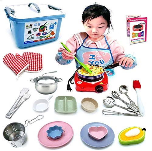 Kids Junior Tiny Real Easy Cooking Kitchen Set and Baking Kit - 22 Pc ...