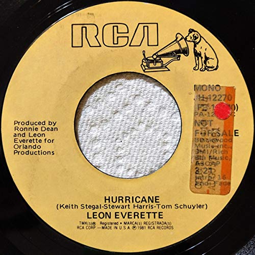 LEON EVERETTE - hurricane / make me stop loving her 45 rpm single ...