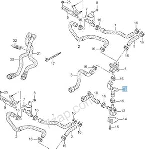 GTV INVESTMENTS Tubo de manguera de calentamiento A4 B8 8K0819334AJ ...
