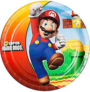 Amazon.com: Party Destination Super Mario Brothers Large Paper Plates ...