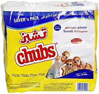 Chubs Family Wipes 40's Pack Sensiti - 4X40 Wipes, Piece of 160 price ...