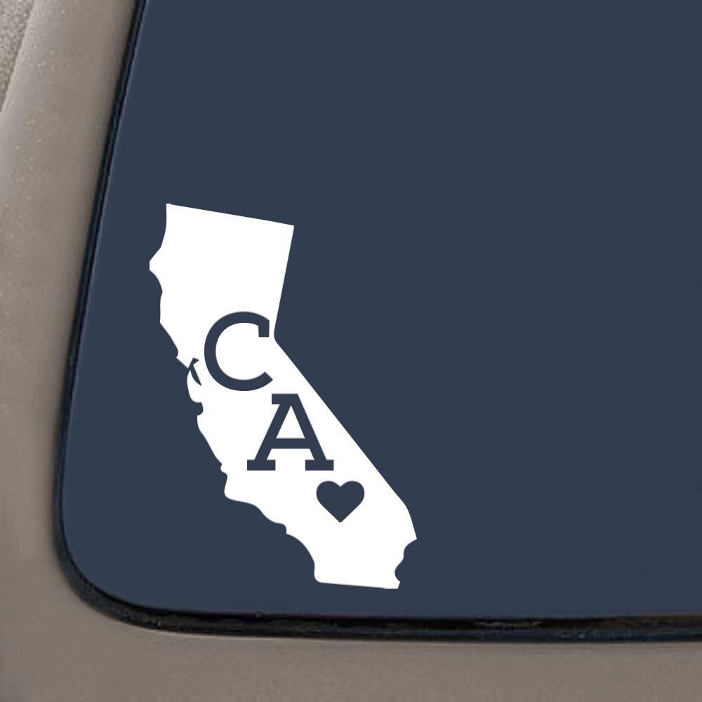 Amazon.com: CMI DD983W California With State Abbreviation Decal Sticker ...