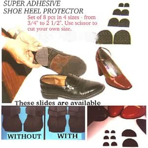 Amazon.com: Set of 8 Shoe Heel Protectors 4 Sized Shoe Pads: Health ...