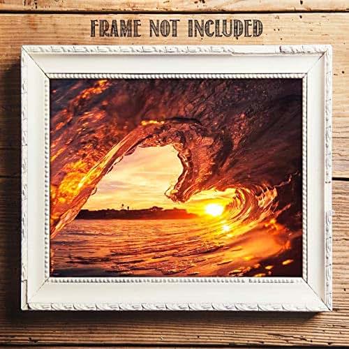 Amazon.com: Heart Shaped Wave Sunset- Inside the Heart of the Ocean - 8 ...