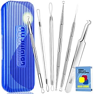 Amazon.com: Blackhead Remover Pimple Popper Tool Kit, 6 Pack ...