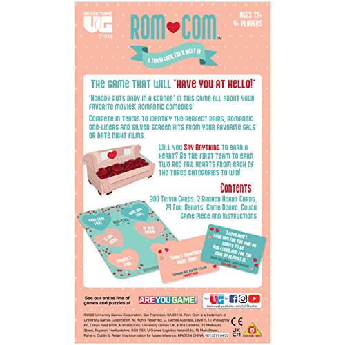 University Games ROM Com Team Trivia Game, Your Favorite Romantic ...