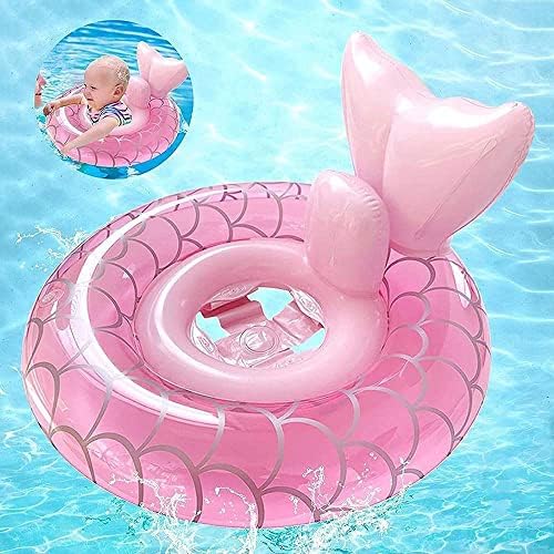 Mermaid Baby Double Airbags Floating PVC Inflatable Baby Swim Float ...