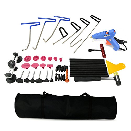 Buy PDR Kit Paintless Dent Puller Kit with PDR Rods Hail Damage Repair ...
