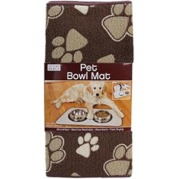 Amazon.com: Envision Home 420401 Microfiber Pet Bowl Mat, 12.5 Inch x ...
