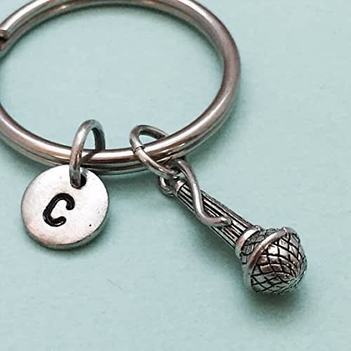 Amazon.com: Microphone keychain, microphone charm, singing, singer ...