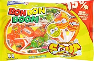Amazon.com : Bon Bon Boom Sour Pops - 20 pops (12 oz) : Grocery ...