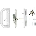 Sliding Patio Door Handle Set with Key Cylinder and Mortise Lock Fits 3 ...